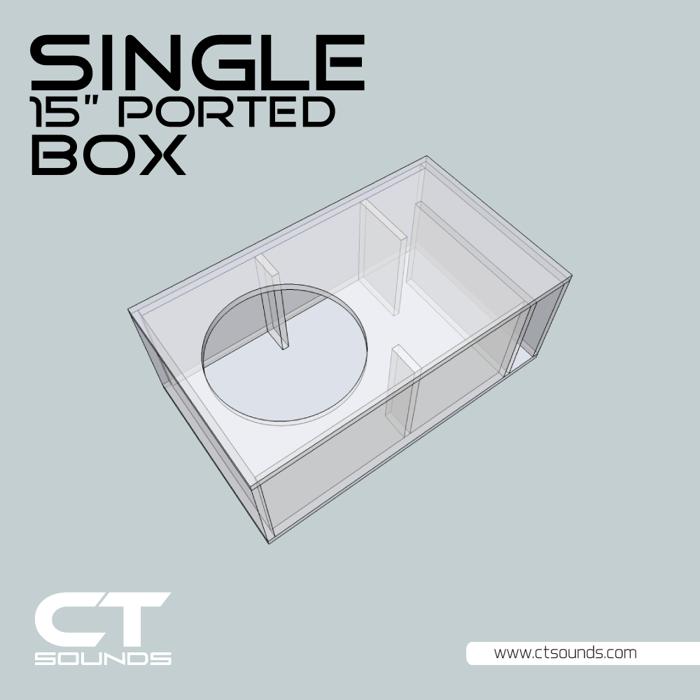 CT Sounds Single 15 Inch Ported Subwoofer Box Design